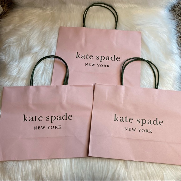 kate spade | Bags | Kate Spade Paper Bags Shopping Bags Tote Pink ...